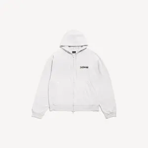 Balenciaga Masking Tape Oversized Zip-up Hoodie - White