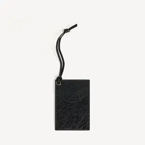 Balenciaga Le City Charm/keychain Card Holder - Black