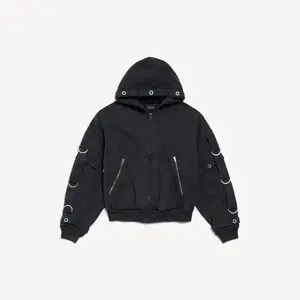 Balenciaga D-ring Cargo Zip-up Hoodie