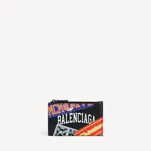 Balenciaga Cash Large Long Coin And Card Holder - Black