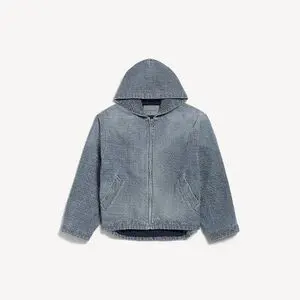 Balenciaga Denim Stitch Hooded Jacket