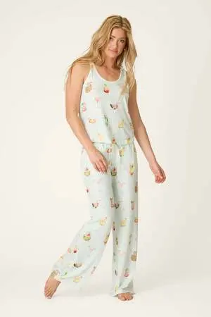 PJ Salvage It's Five O'clock Somewhere Cocktail Print Open Leg Pants