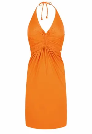 CHIC BY LIRETTE Short Halter Dress Natural - Orange
