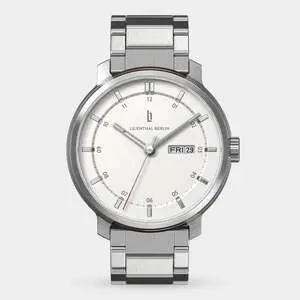 Lilienthal Berlin Automatic Day-date Stainless Steel Watch - White