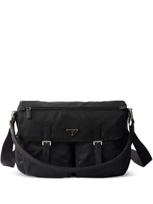 Prada Bag In Fabric And Leather - Black