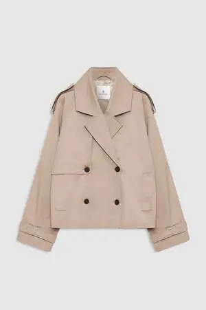 ANINE BING Rickie Cropped Trench