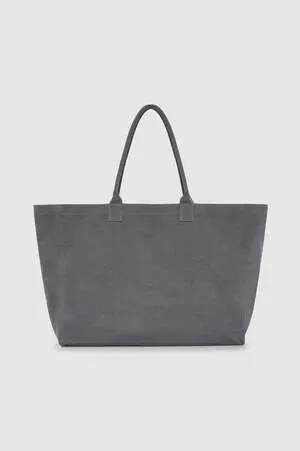 ANINE BING Leo Canvas Tote Bag - Washed Grey