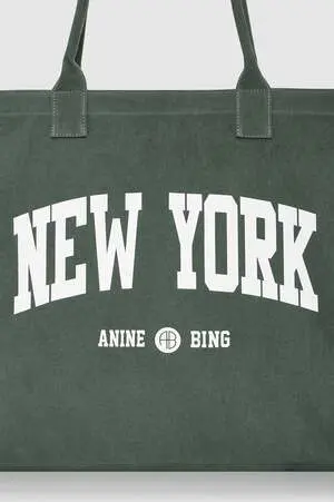 ANINE BING Leo Canvas Tote New York University
