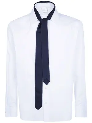 Sacai Popeline Shirt With Satin Tie