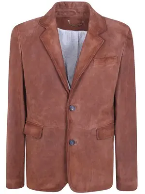 GOLDEN GOOSE Jacket Leather "journey M`s - Brown