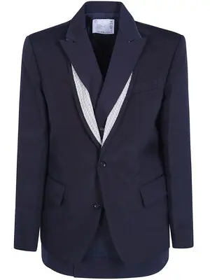 Sacai Jacket Double Faced Silk Cotton "x Doeskin