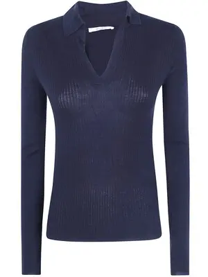 Max Mara Polo Shirt Ribbed "mxm Gergo - Black