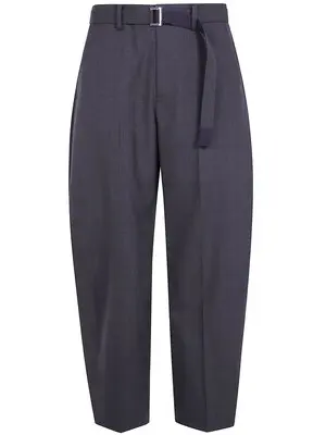 Sacai Pants Main Feature Suiting Pants - Brown