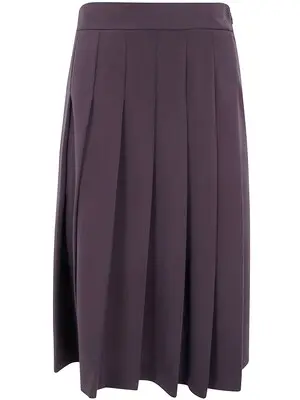 DRHOPE Pleated Midi Skirt