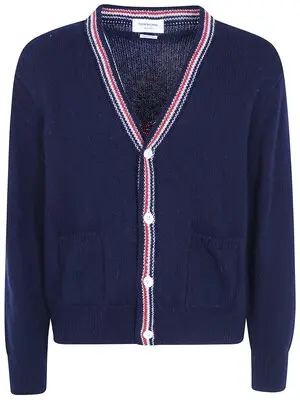 Thom Browne Sweater V Neck "hector - Blue
