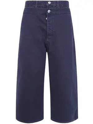 Attico Pants Thermostrass "washed Denim With Thermostrass - Black