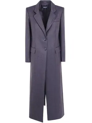 DRHOPE Single Breasted Long Coat