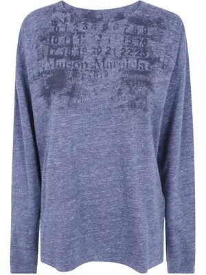 MAISON MARGIELA Long Sleeve "numbers" T-shirt