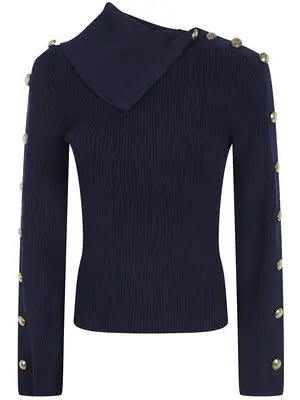 Elisabetta Franchi Button Detailed Knitwear For Women
