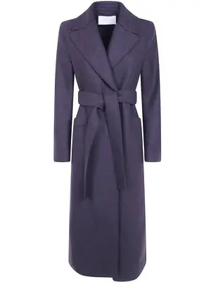 Harris Wharf London Coat Long Maxi "aa1192mlk 535 Bordeaux - Red