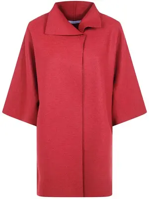 Harris Wharf London Coat Main Feature "kimono Tle - Red