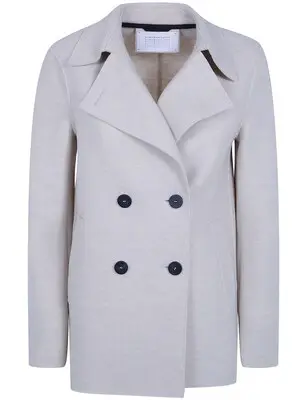 Harris Wharf London Coat Wool "peacoat - Beige