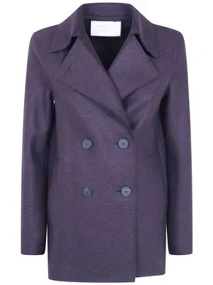 Harris Wharf London Coat Wool "peacoat - Red