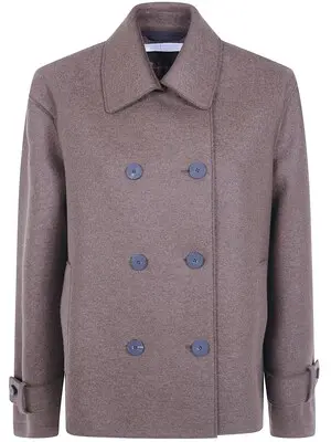 Harris Wharf London Coat Oversized Short "teddy - Brown
