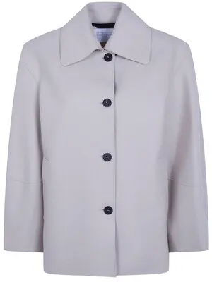 Harris Wharf London Jacket Puff Sleeves "ah2530mlk - Beige