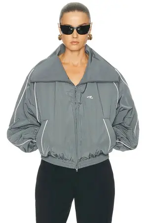 Balenciaga High Collar Track Jacket - Elephant Grey