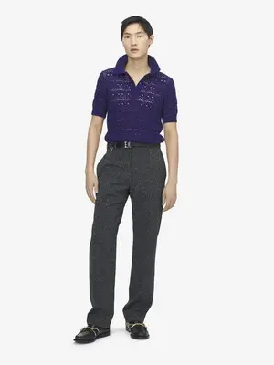 Alexander McQueen Skull Crochet Polo Shirt