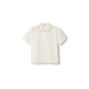 Miu Miu Embroidered Slub Poplin Shirt