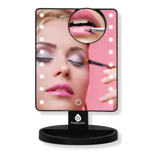PURSONIC Led Lighted Vanity Makeup Mirror - Black