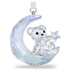 SWAROVSKI Kris Bear Moon Ornament - Blue