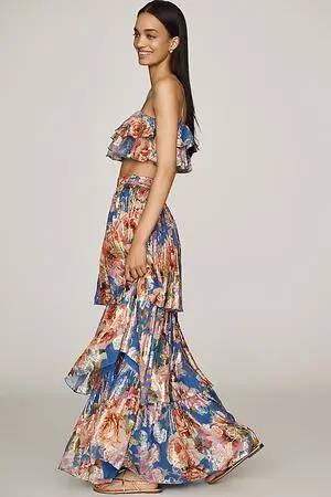 HERMANT & NANDITA Tiered Maxi Skirt