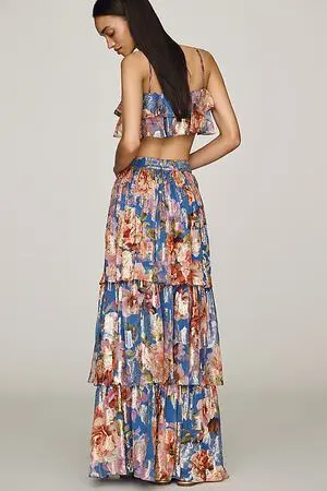 HERMANT & NANDITA Tiered Maxi Skirt