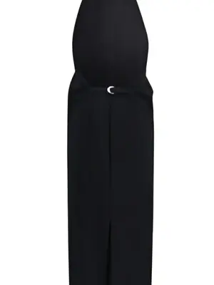 Khaite Roxanne High Collar Dress - Black