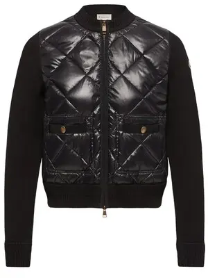 Moncler Padded Cardigan - Black