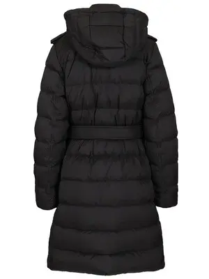 Burberry Long Padded And Quilted Coat With Belt