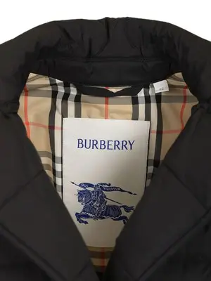 Burberry Long Padded And Quilted Coat With Belt