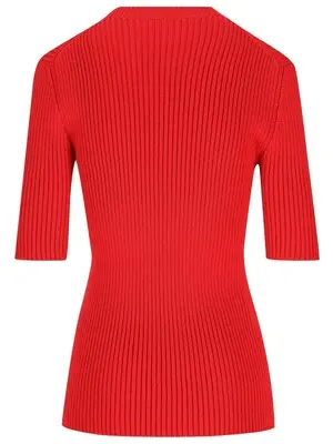 Prada Ribbed Crew Neck Sweater