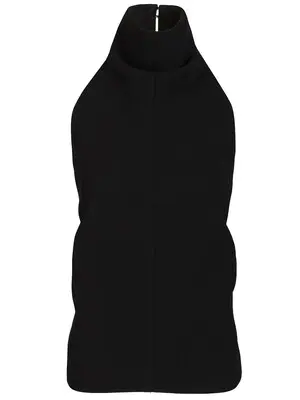 Khaite High Neck Rone Top - Black