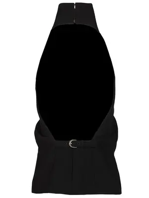 Khaite High Neck Rone Top - Black