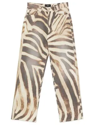 7 For All Mankind Stovepipe Straight Jeans - Multi