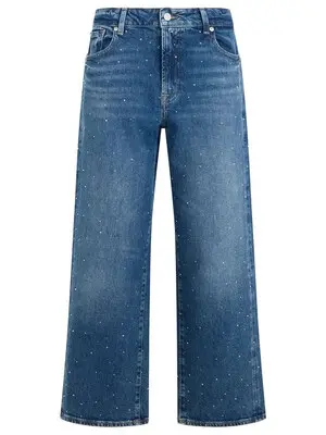 7 For All Mankind Stovepipe Straight Ankle Jeans - Blue