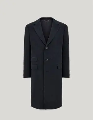 Canali Dark Cashmere Single-breasted Coat
