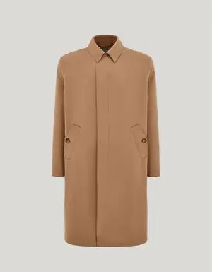 Canali Camel Cotton Blend Raincoat