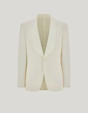 Canali Wool Modern-fit Tuxedo Jacket - White