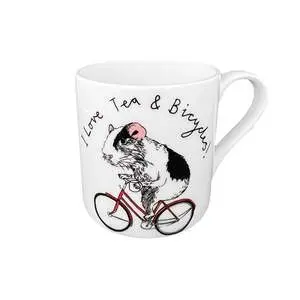 JIMBOBART Love Tea & Bicycles' Mug - White