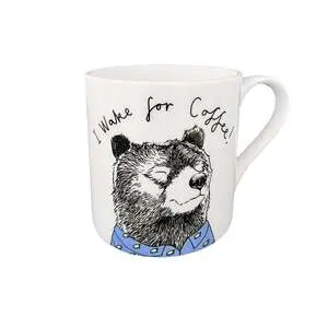 JIMBOBART I Wake For Coffee. Mug - Brown